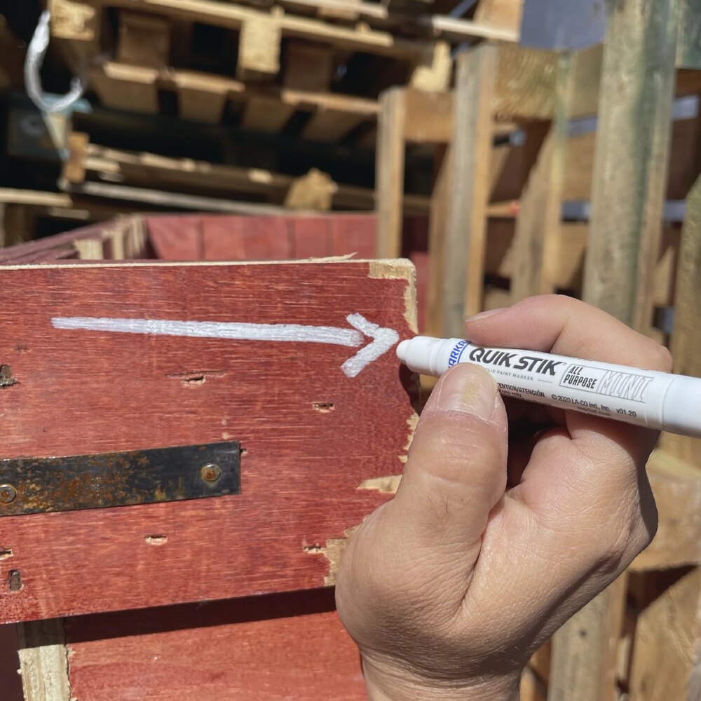 Marker vopsea Multipurpose Quik Stik mini, alb - eMAG.ro