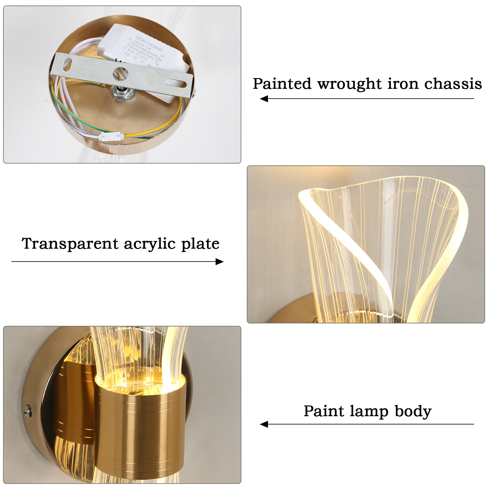 Lampa De Perete De Interior Cu Led-Uri Reglabile, Toolight, 12w ...