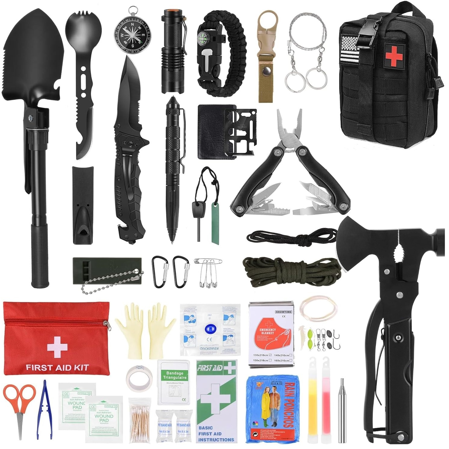 Kit Trusa Supravietuire si de Prim Ajutor, 99 Piese - eMAG.ro