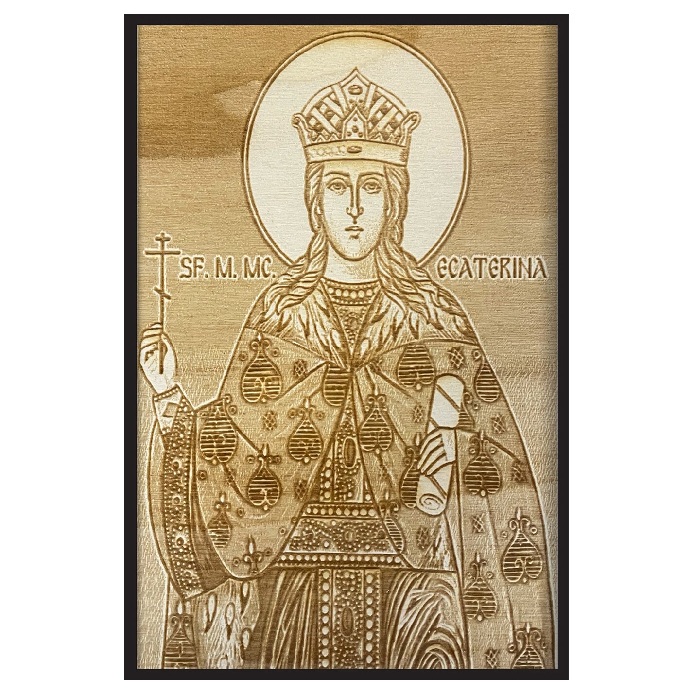 Icoana Sfanta Ecaterina 30 cm - eMAG.ro