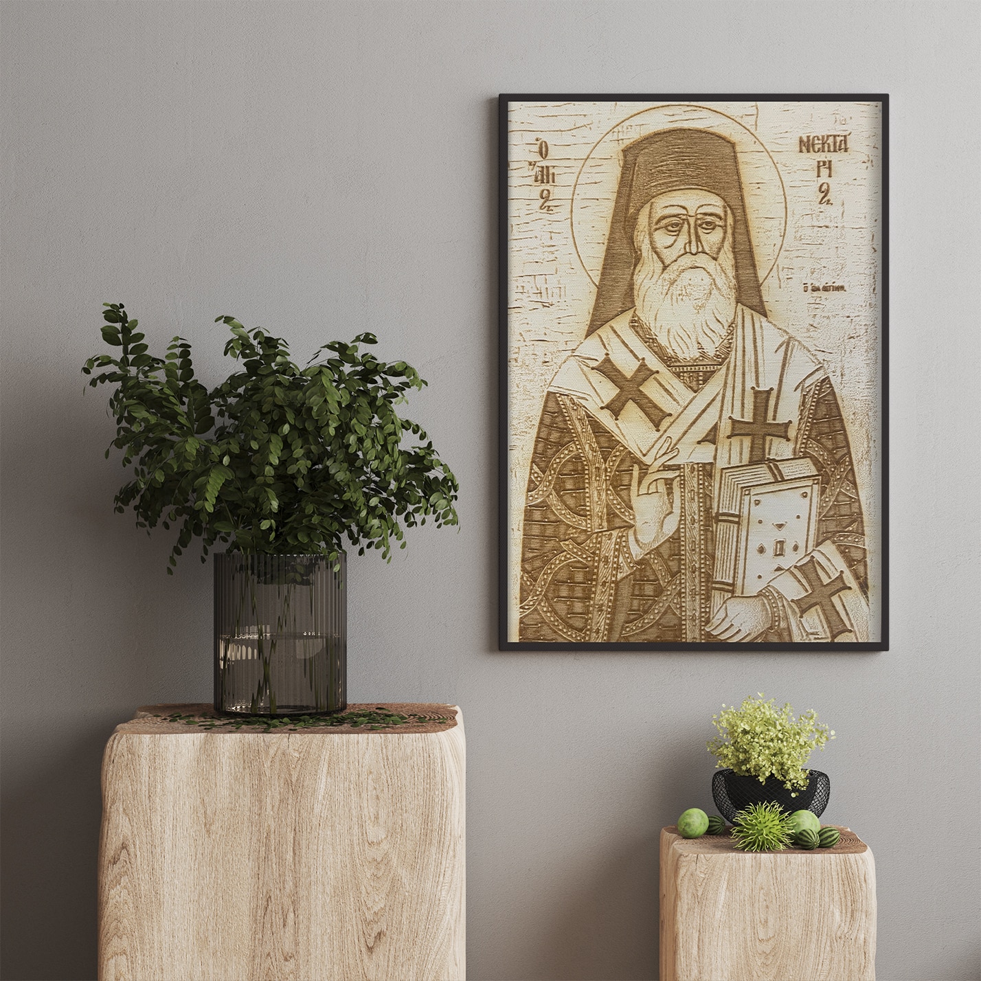 Icoana Sfantul Nectarie 15 cm - eMAG.ro