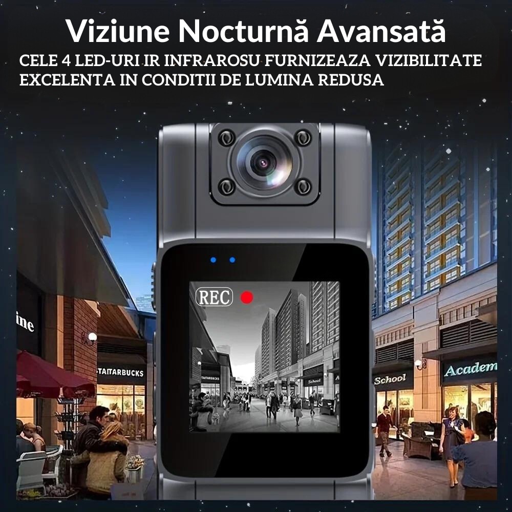 Mini Camera De Actiune Video si Foto Corporala 4K, Conectare WIFI ...