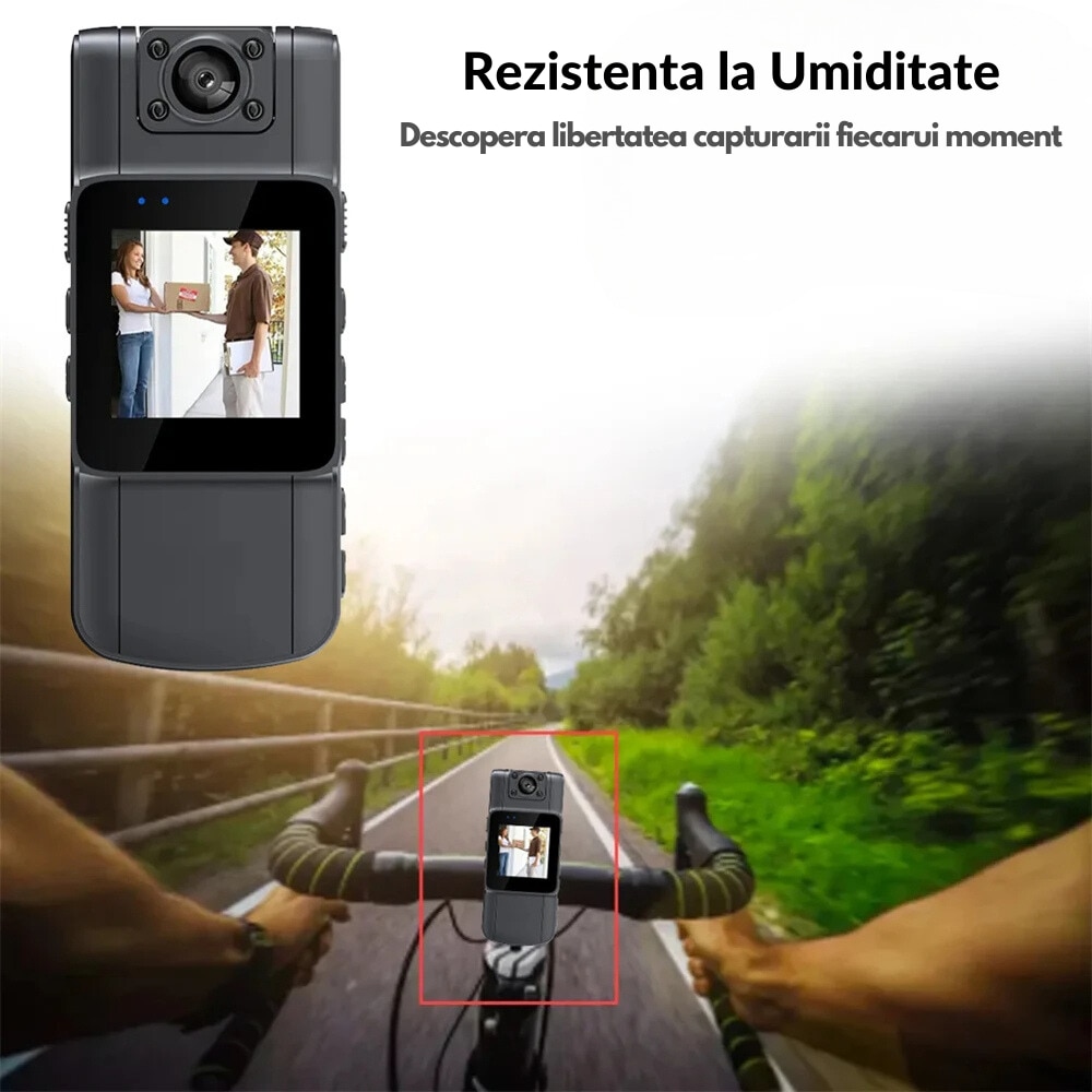 Camera De Actiune Video si Foto Corporala 4K, Conectare WIFI, Rotire ...