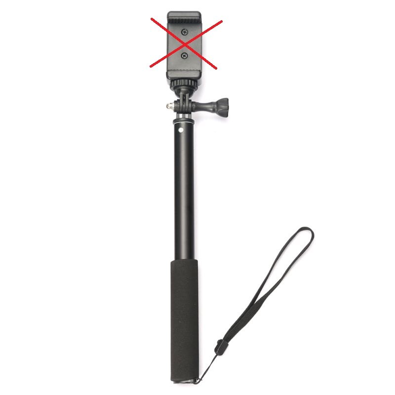 Selfie Stick 30cm - 92cm Negru cu Prindere Surub 1/4 si prindere pentru ...