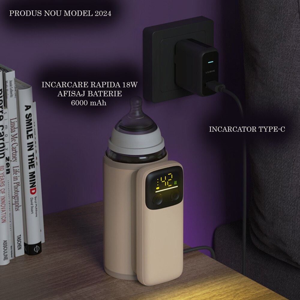 Termos pentru bebelusi, Portabil, Model 2024 18W, Ecran digital ...