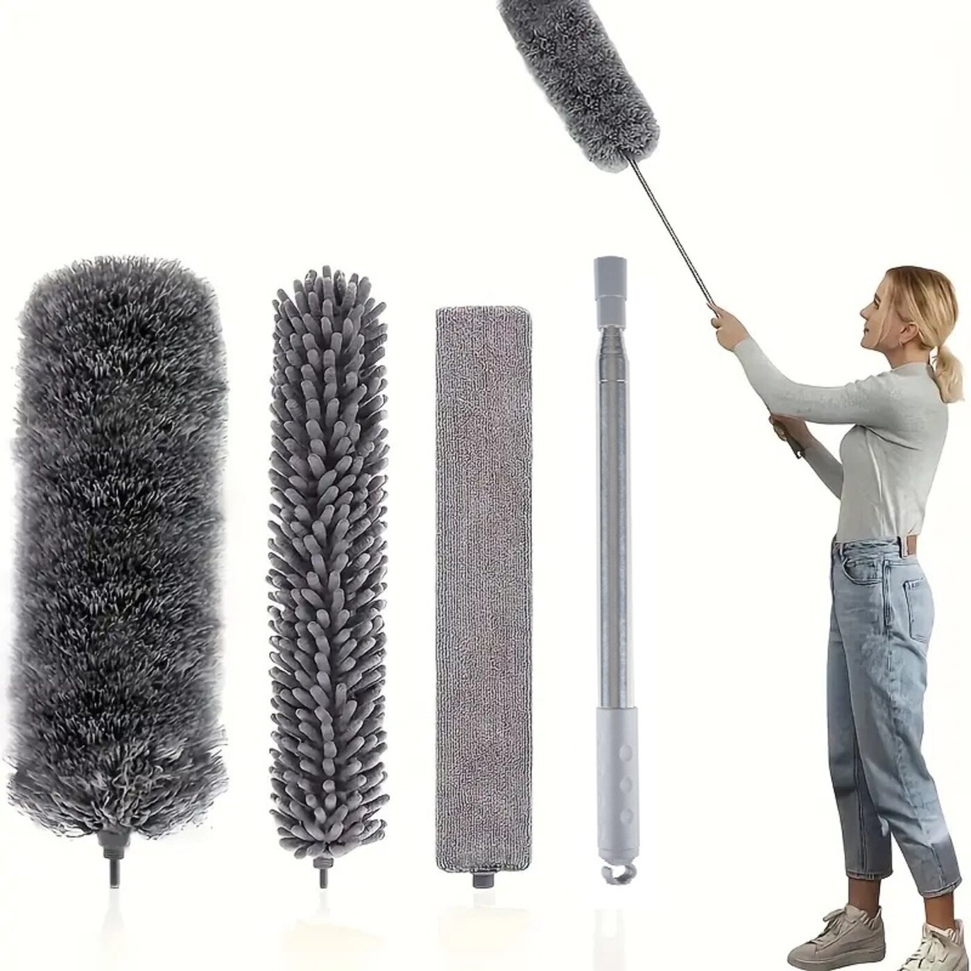 Pamatuf 3in1 Anete®, Pentru Curatat Praful, Maner Telescopic Pana la ...