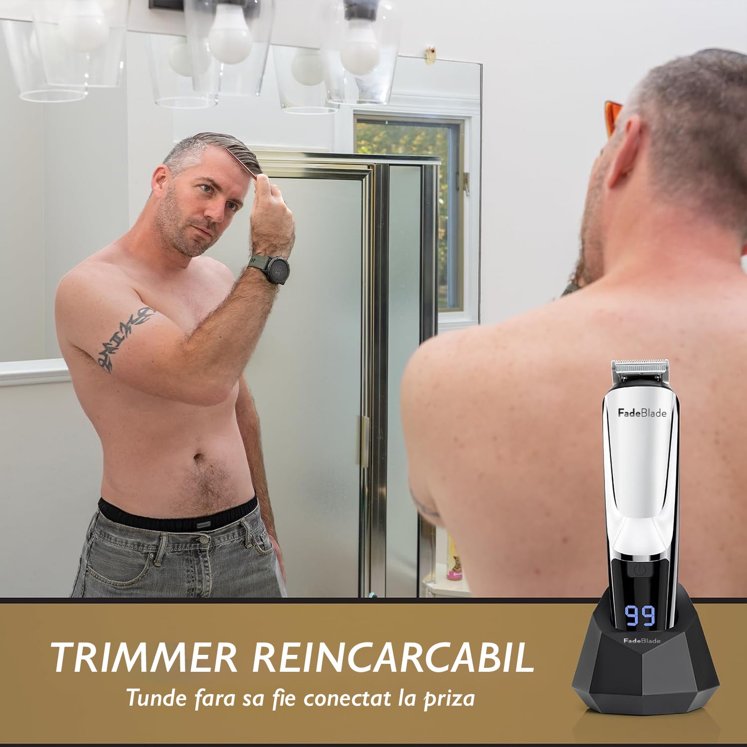 Masina De Tuns Si Ras FadeBlade® Groom Pro, Lame Inox, Profesional ...
