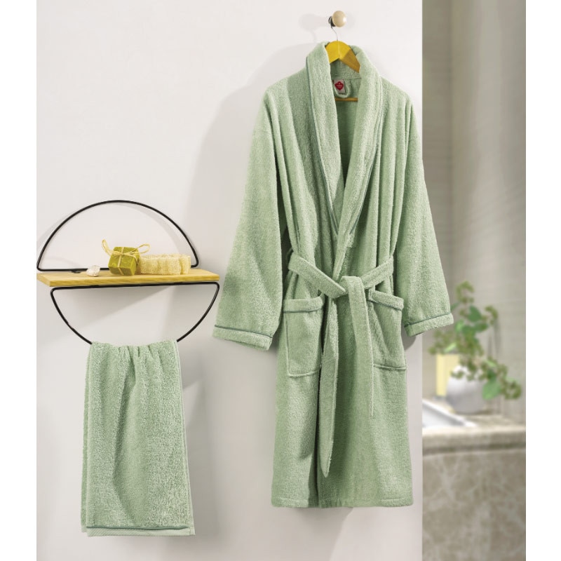 Set Halat baie si prosop bumbac, XL, Cotton Box DELUXE - eMAG.ro