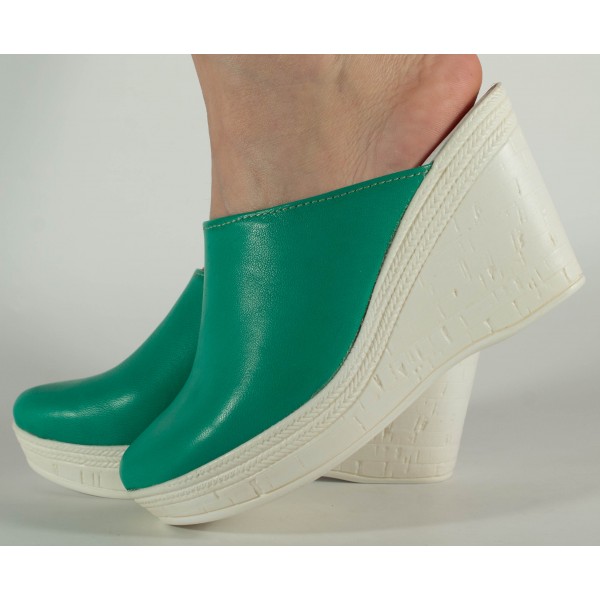 Saboti Verzi platforma piele naturala sbm5a, 39 EU - eMAG.ro