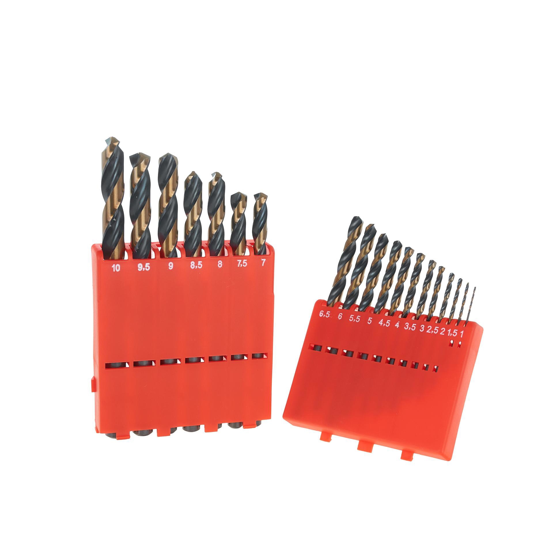 Set burghie pentru metal HSS, 1 - 10 mm, 19 elemente, Tvardy T02001 ...