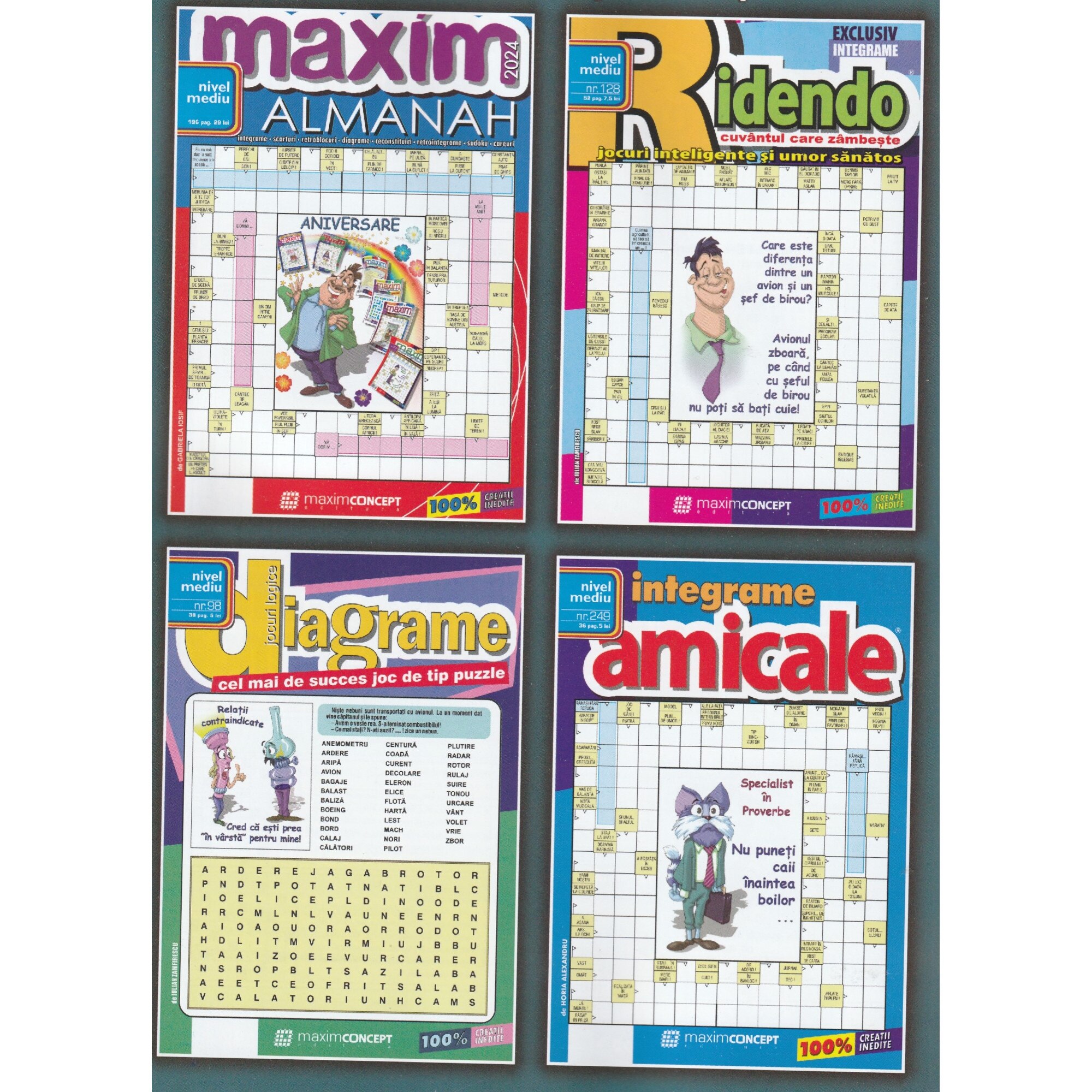 Pachet de integrame : Almanah Maxim 2024, integrame Ridendo, Amicale ...