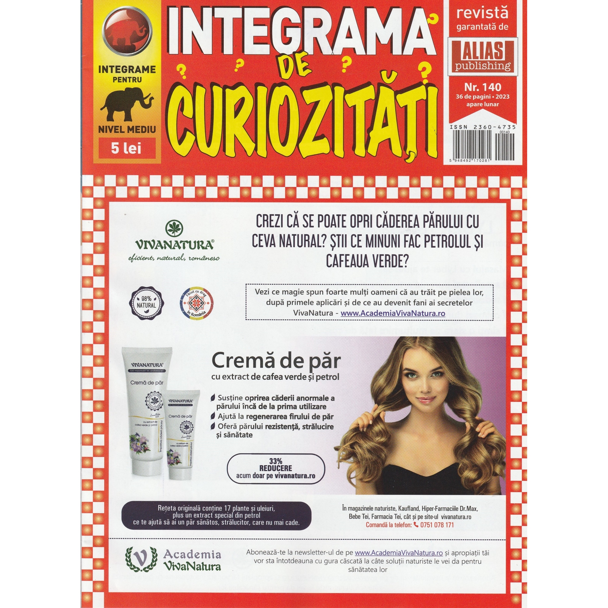 Integrame de curiozitati 140 - nivel mediu, Publicatiile Flacara - eMAG.ro