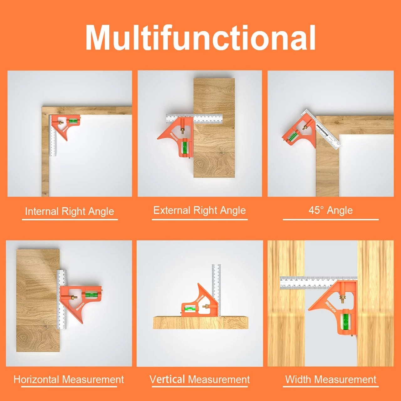 Set echer combinat cu 2 creioane de dulgher Mecurate, otel inoxidabil ...
