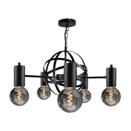 Candelabru 5Xe27 Solar Black, Keter Lighting, Metal, Negru, 60 W - eMAG.ro