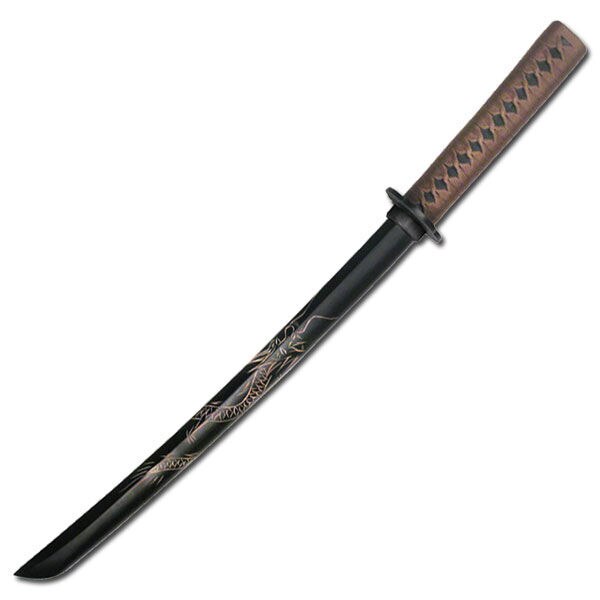 Sabie Wakizashi, Dragon, Boken, de Antrenament, Lemn, 76 cm, 1808D ...