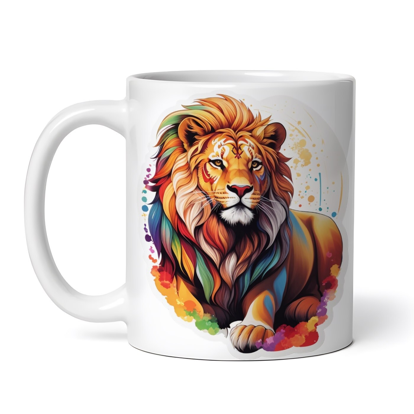 Cana ceramica, Leu simbol zodia leu, NO8430, 330 ml, Multicolor - eMAG.ro