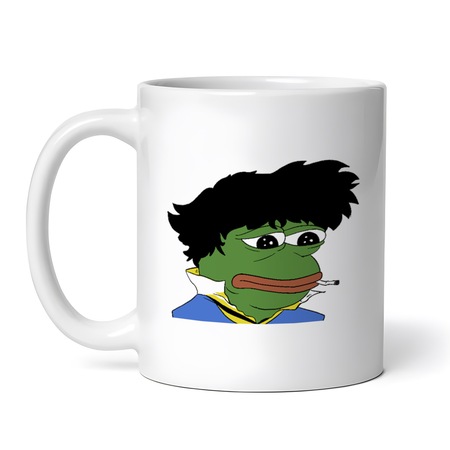 Kerámia bögre, Spike Spiegel Pepe the Frog Meme, NO7083, 330 ml ...