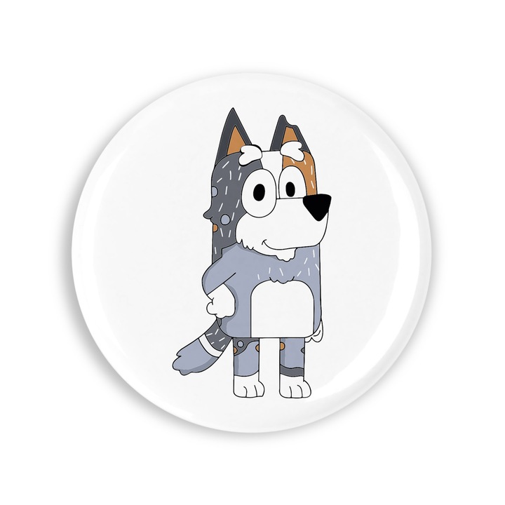 Set 4 insigne, Bob Heeler Bluey, NO9425, Metal, 44 mm, Multicolor - eMAG.ro