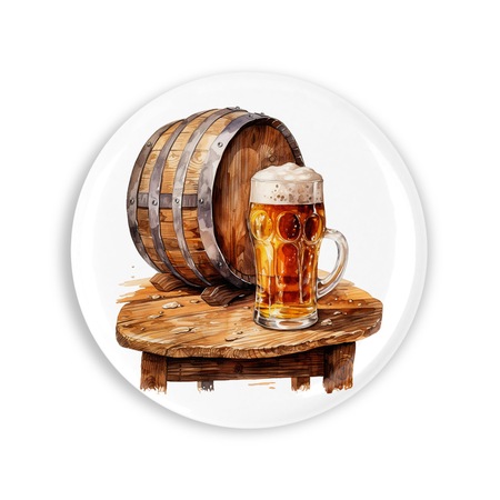 Set 4 insigne, Butoi de bere si halba plina, NO1173, Metal, 44 mm ...