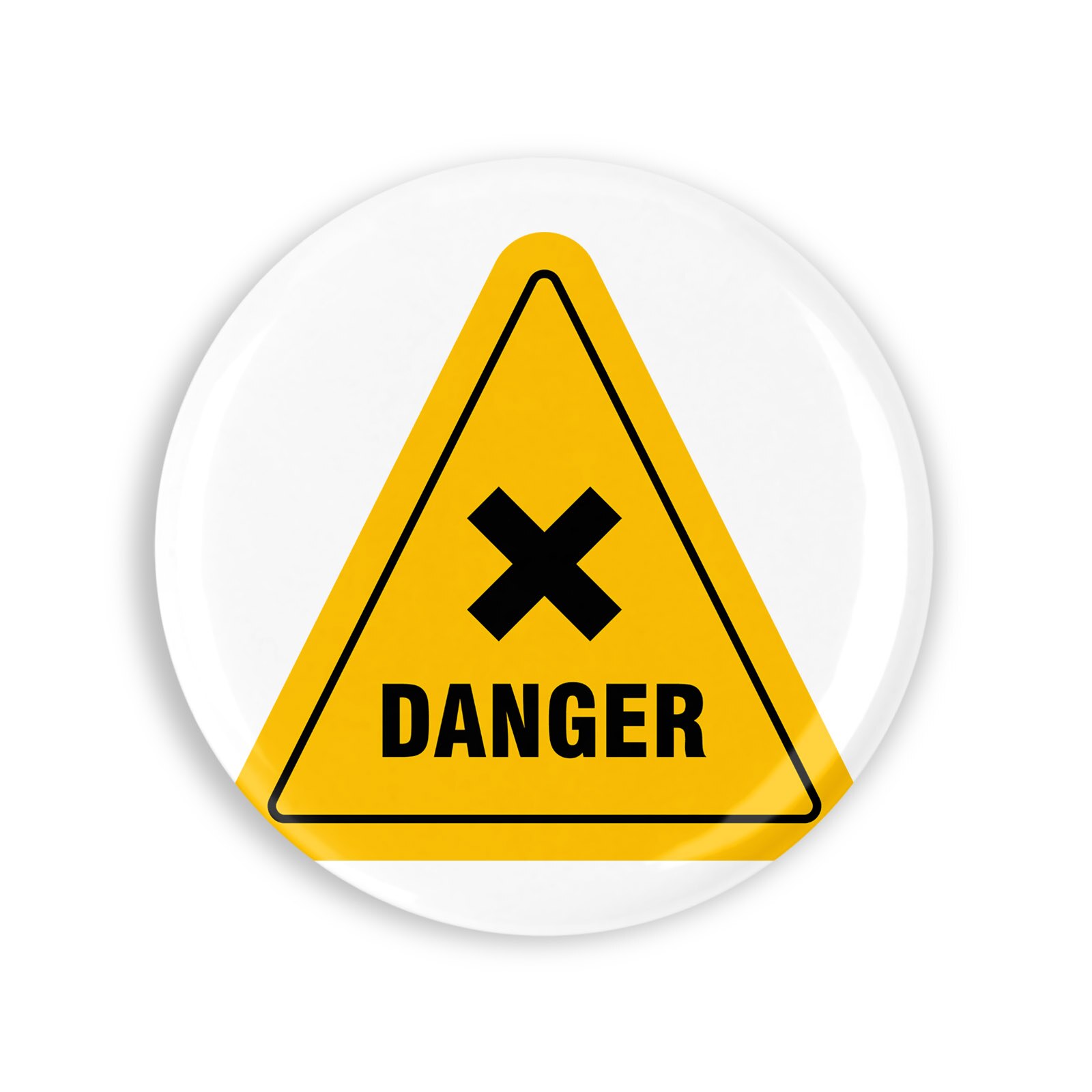 Set 4 insigne, Indicator simbol Danger, NO10577, Metal, 44 mm ...