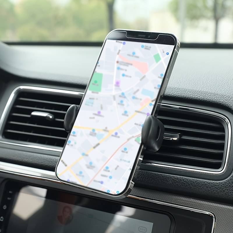 Suport telefon auto, cu urechi de iepuras, plastic, negru - eMAG.ro