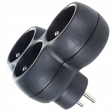 Adaptor priza, Rum-Lux, Plastic, 3 prize, Negru - eMAG.ro