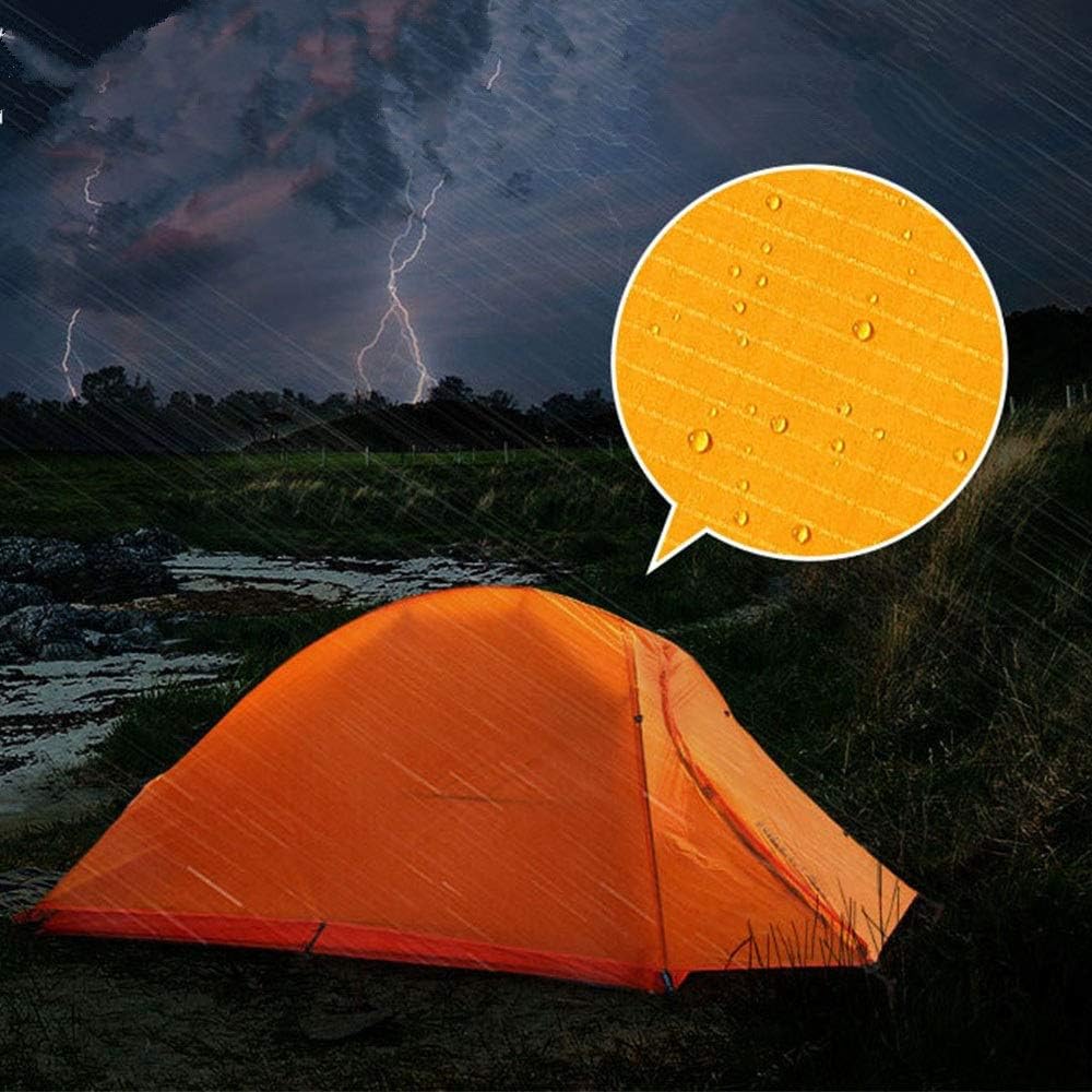 Cort de camping, 1 persoana, impermeabil, usor, portabil, portocaliu ...