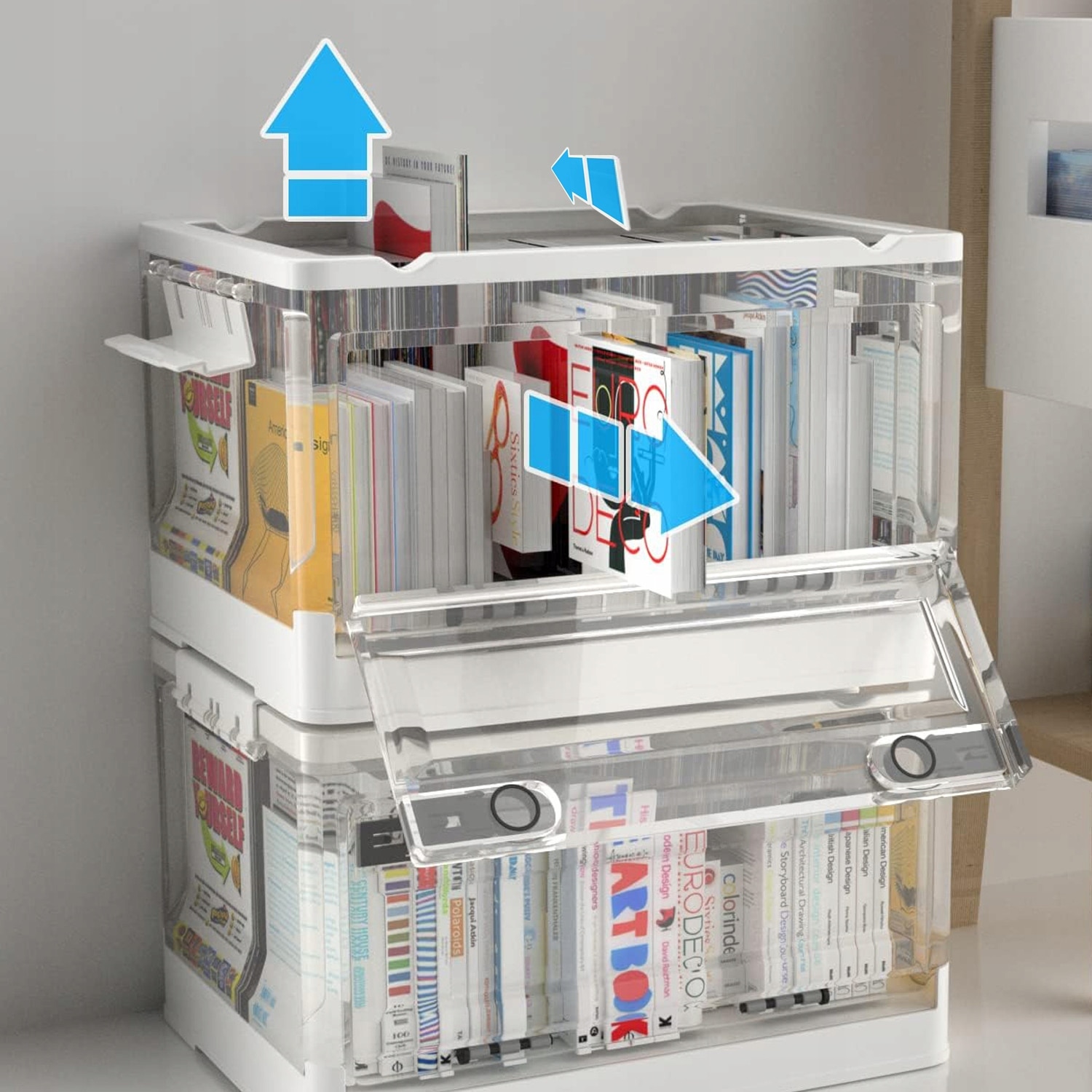 Cutie Depozitare Pliabila TNS®, Capacitate Mare 27L, Roti pentru ...