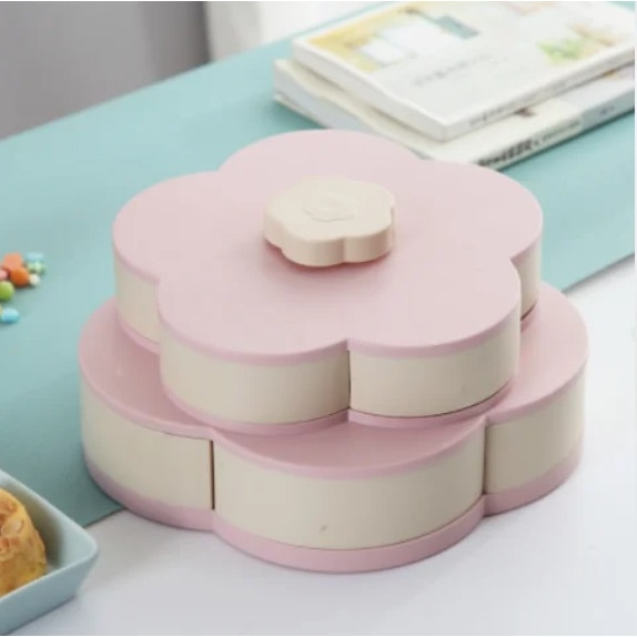 Cutie pentru bomboane, snacks in forma de floare, 2 Nivele, 10 ...