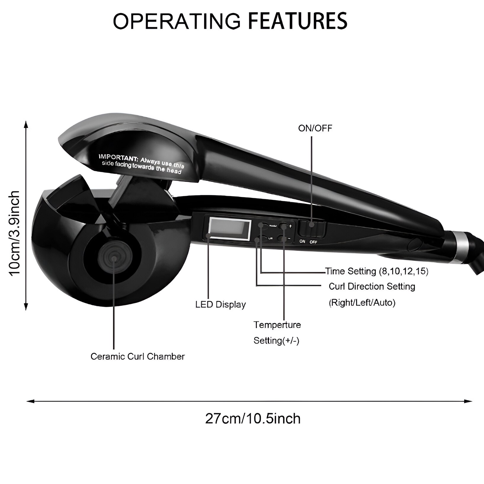 Ondulator de Par Automat NEO™, cu Strat Ceramic, Negru - eMAG.ro