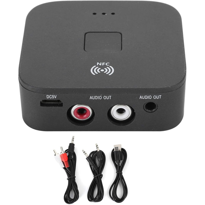 Adaptor Bluetooth receptor audio idepet®, intrare stereo AUX de 3, 5 mm ...