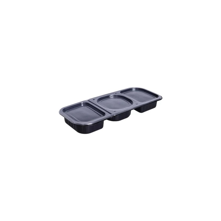 Set lunch box cu 3 compartimente, 100 buc, dimensiune 16x38x5 cm - eMAG.ro