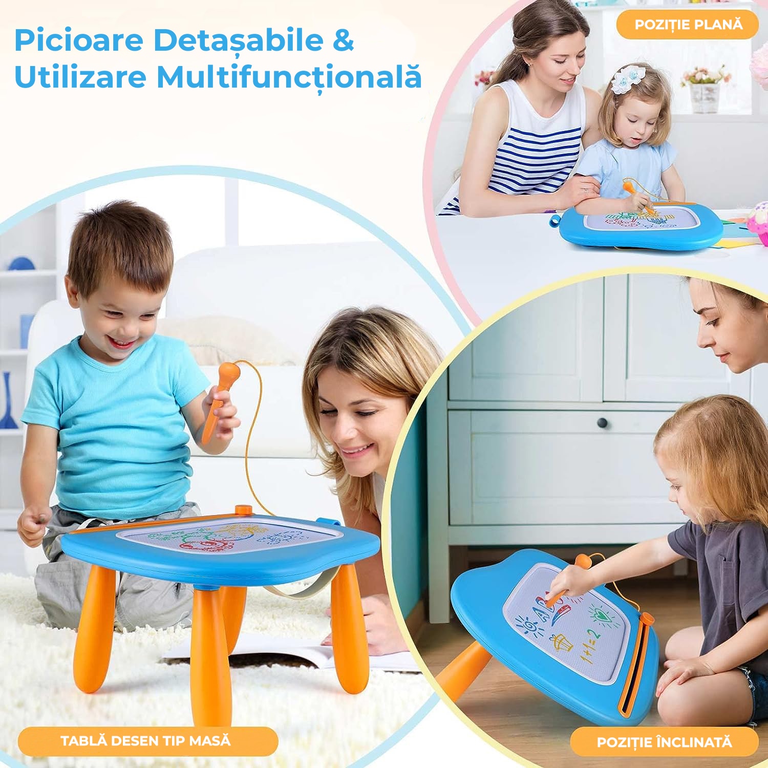 Tabla de desen magnetica pentru copii, masuta de desenat, jucarie ...