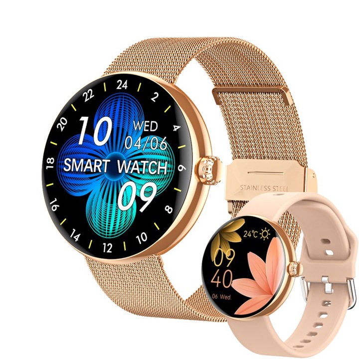 Ceas Smartwatch pentru Femei PulsePro™ Vogue, Display Ultra AMOLED 1.3 ...
