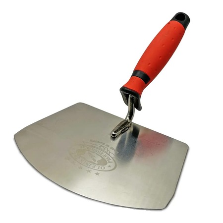 Mistrie inox, Olejnik, trapez, semirotunda, 160 mm, maner soft, rosu ...