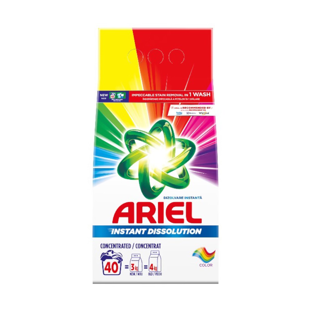 Set 2 x Detergent Rufe Ariel Touch of Lenor Color, 3 kg - eMAG.ro