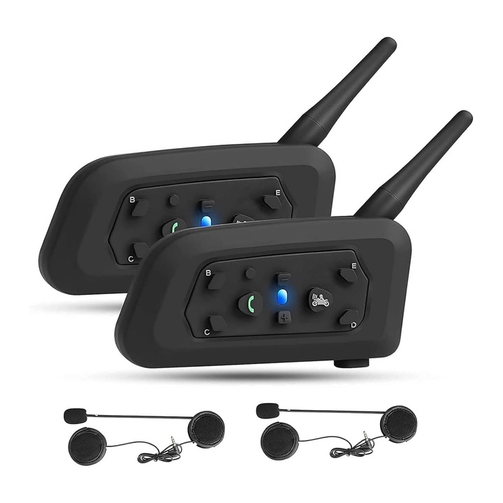 Set 2 sisteme de comunicare intercom pentru motociclete MOSMAOO ...