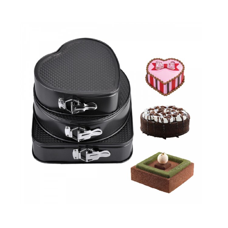 Set 3 tavi de prajituri Stuffix®, cu baza detasabila si forme diferite ...