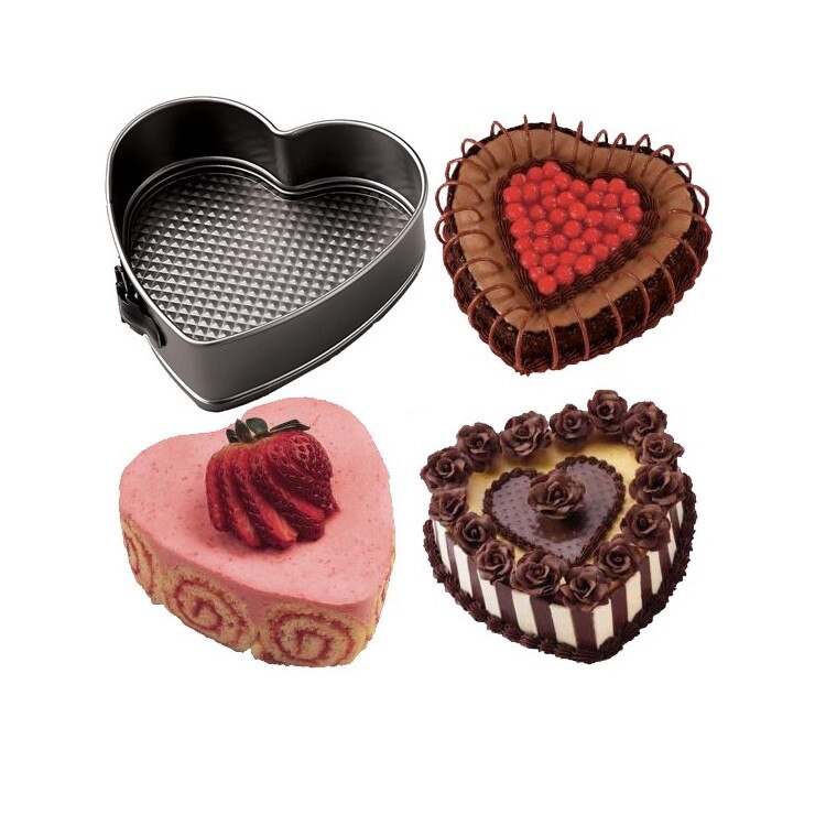 Set 3 tavi de prajituri Stuffix®, cu baza detasabila si forme diferite ...