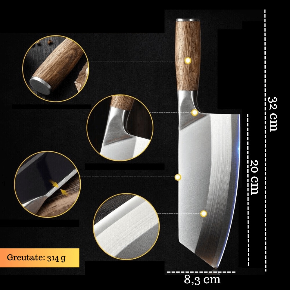 Cutit de bucatarie satar Salestore.ro® cutit japonez universal din Otel ...
