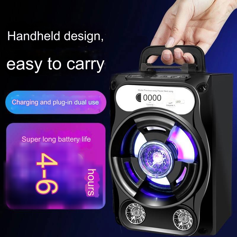 Difuzor mic fara fir, SIHOiSi, USB, card TF, functie radio FM Bluetooth ...