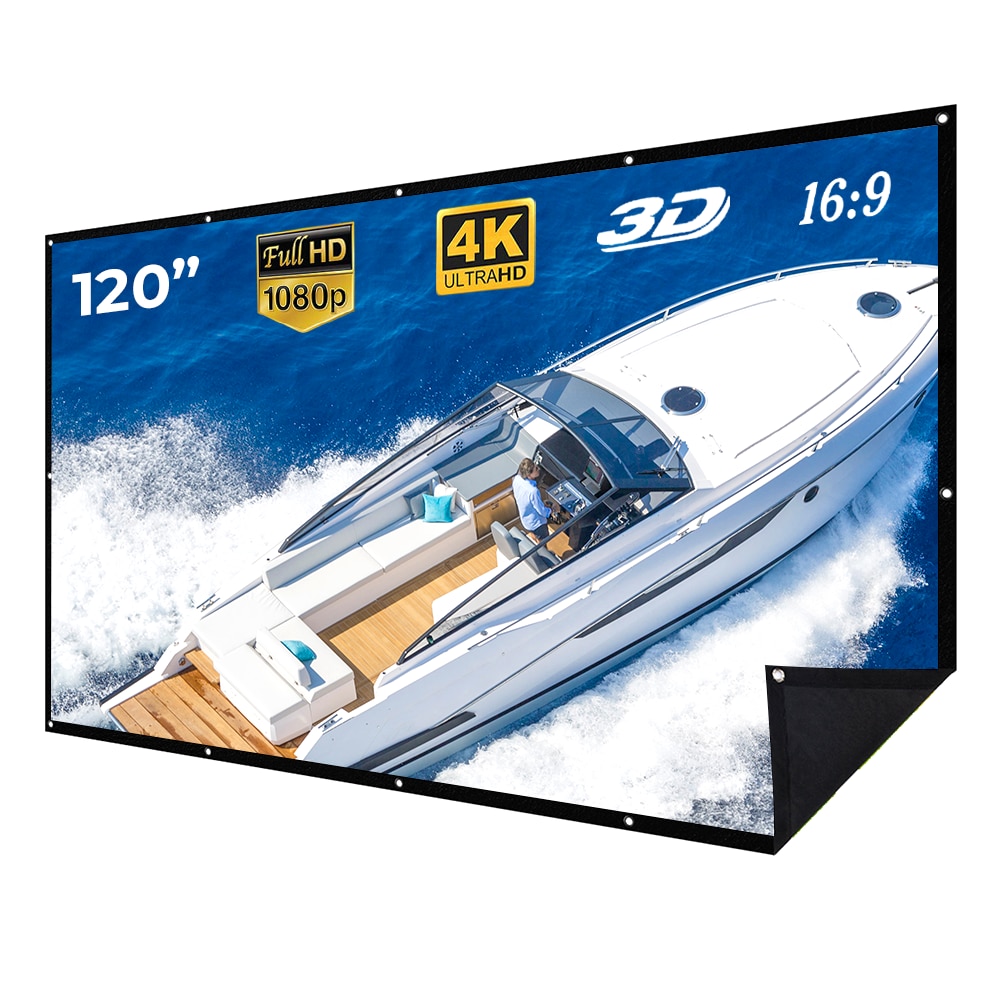 Ecran proiector, 120 inch, Poliester, Pliabil, 16:9, TopGearWorld ...