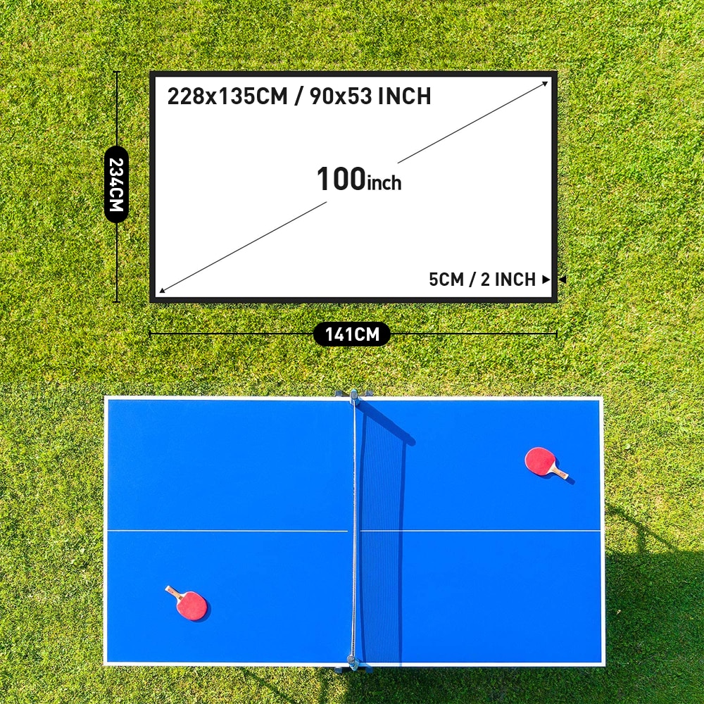 Ecran proiector, Portabil, Poliester, Pliabil, 16:9, TopGearWorld®, 100 ...