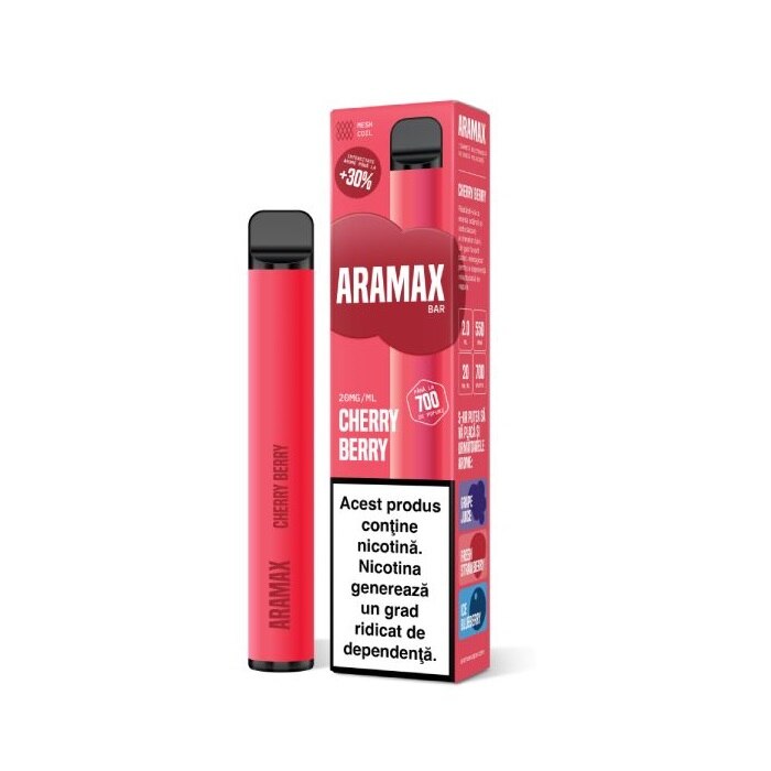 Tigara Electronica De Unica Folosinta Aramax Bar Cherry Berry 2ml