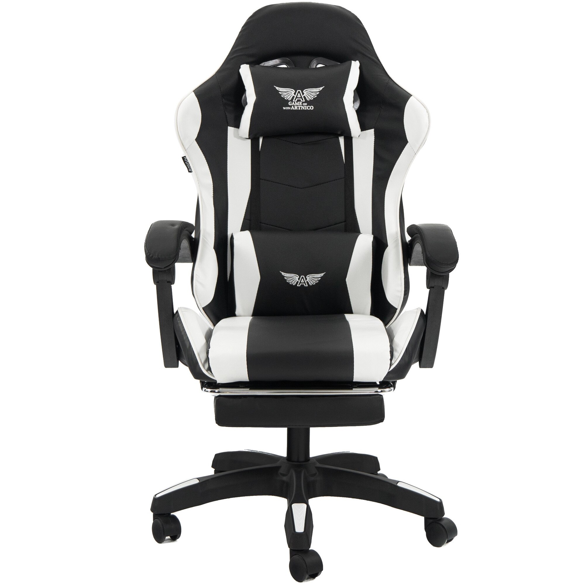 Scaun de gaming Artnico Gets 3.0 negru si alb - eMAG.ro