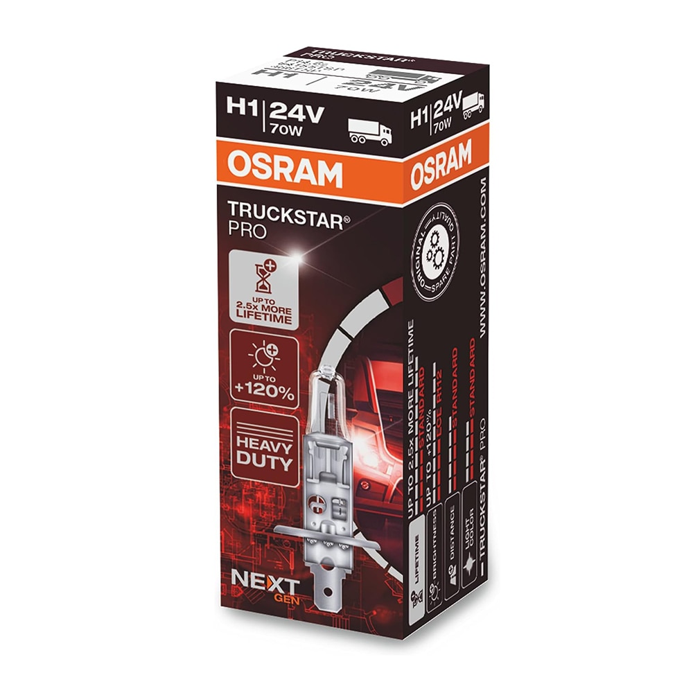 Bec camion 24V H1 70 W Osram TruckStar PRO NextGen +120% - eMAG.ro