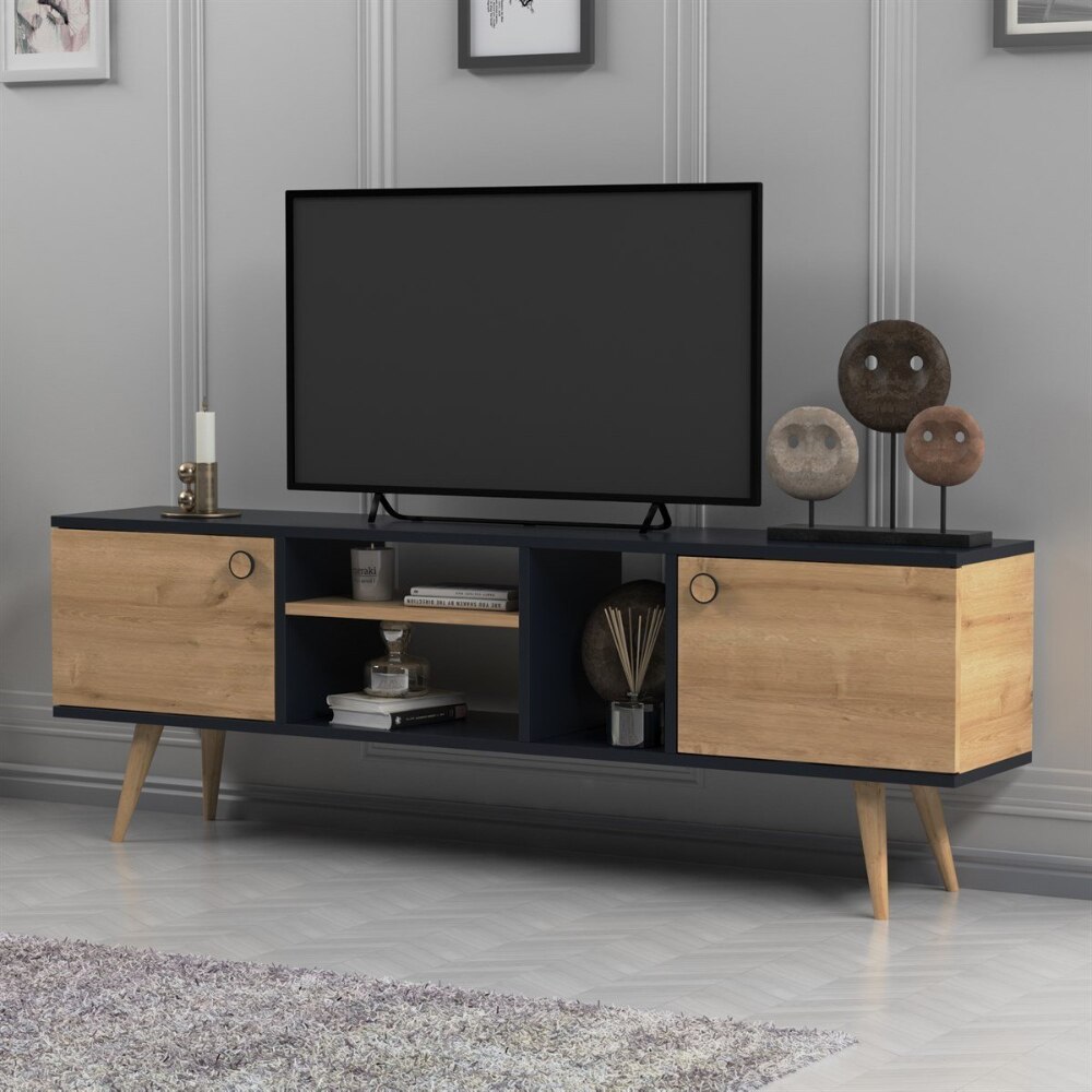 Comoda TV, Quasar & Co.®, mobilier living, 160 x 29.5 x 50 cm, MDF ...