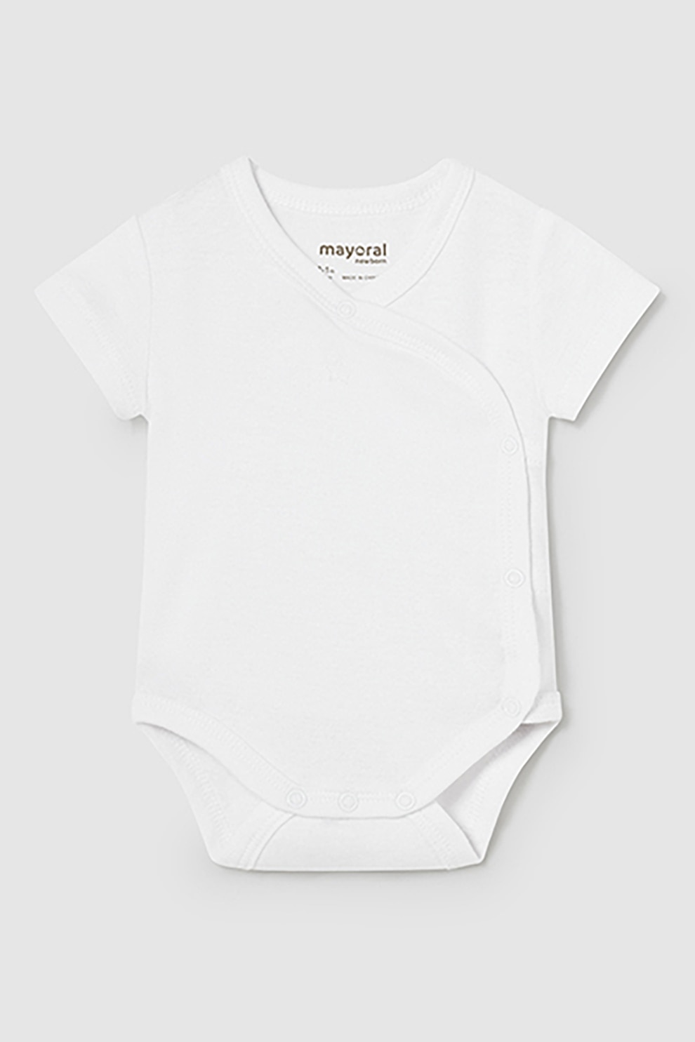 Mayoral, Body petrecut cu capse, Alb optic, 80 CM - eMAG.ro