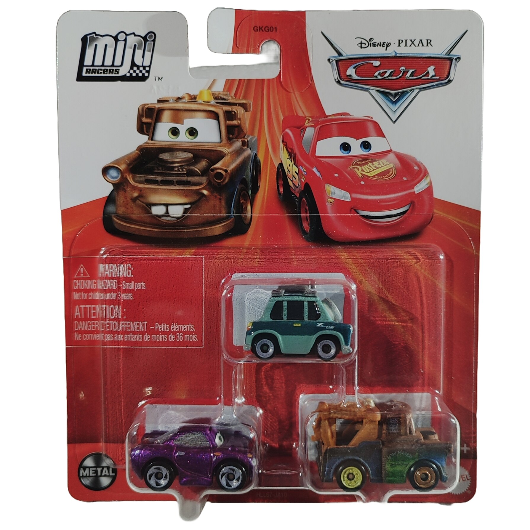 Set 3 masinute metal mini diecast, Disney Cars 3, Bucsa, Profesor Z ...