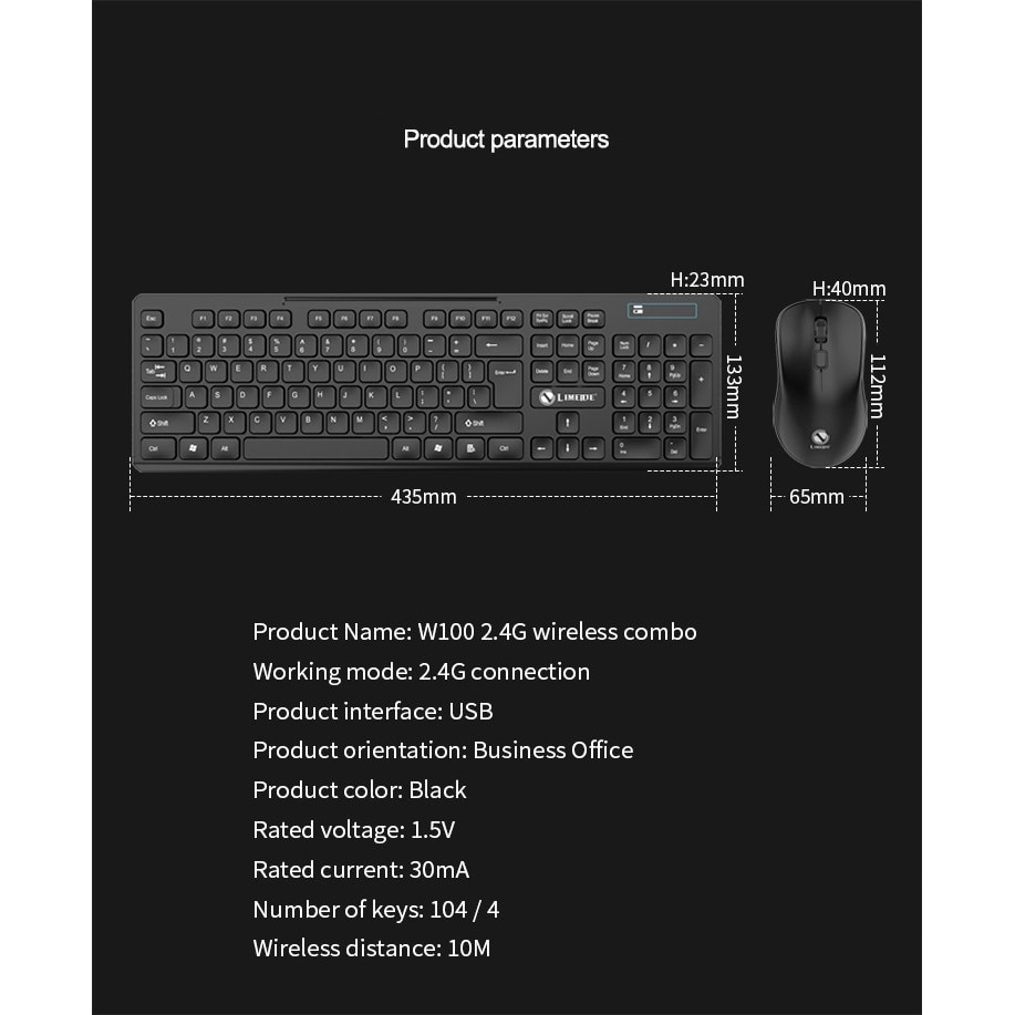 Kit tastatura si mouse, Wireless, Negru - eMAG.ro
